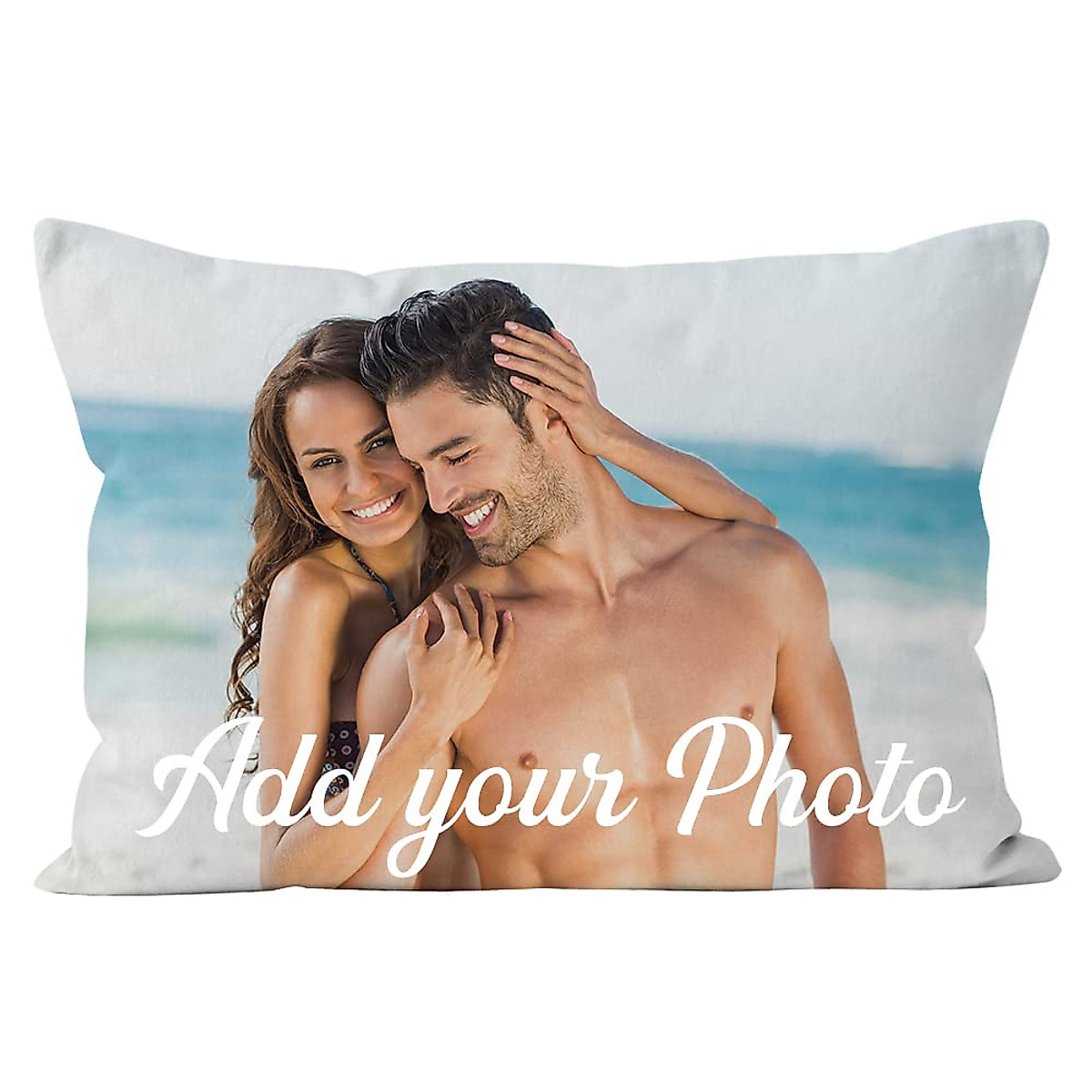 KOOK Design Your Own Photo Pillowcase Two-Sides Printed Cushion Covers Custom Cotton Throw Pillow Cases (20"X30" Queen)