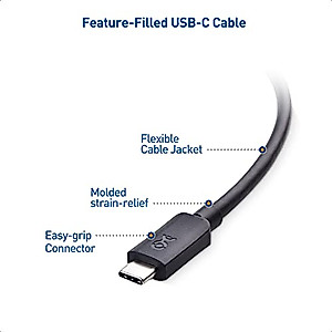 Cable Matters USB C to USB C Monitor Cable 6 ft / 1.8m with 4K 60Hz Video Resolution, 100W Power Delivery, and 5Gbps USB-C 3.1 Gen 1 Data Transfer
