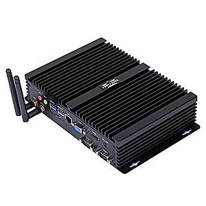 PARTAKER Windows 10 Industrial PC, Fanless Mini Desktop Computer with Intel Core Quad Core CPU i7 8550U 8565U,8GB RAM,240GB SSD,1TB HDD,1xNICs, 4xUSB 3.0,2xCOM RS232,HDMI,VGA,Wi-Fi