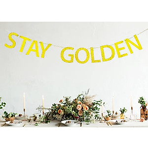 Golden Girls Party Decorations Stay Golden Banner, Golden Girls Theme Birthday Baby Shower Bridal Shower Party Decorations