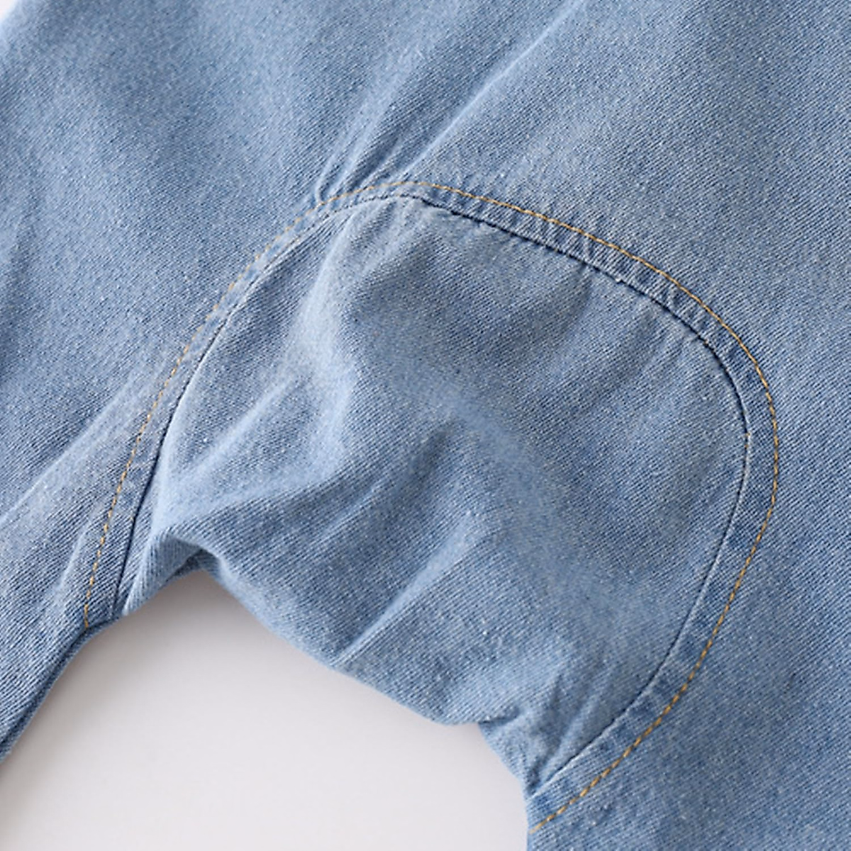 Alunsito Autumn Toddler Baby Boy Romper Long Sleeve Jumpsuit Animal Printed One-Piece Button-Down Denim Bodysuit Giraffe 73 3-6 Months