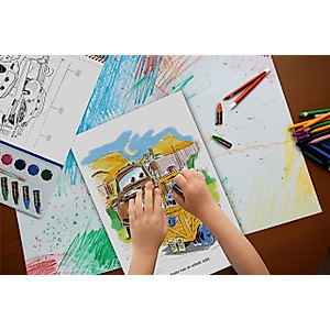 Disney / Pixar Cars Deluxe Poster Paint & Color - Coloring Book for kids, 80 illustrations, 10 watercolor paints, 12 crayons, 1 paint brush