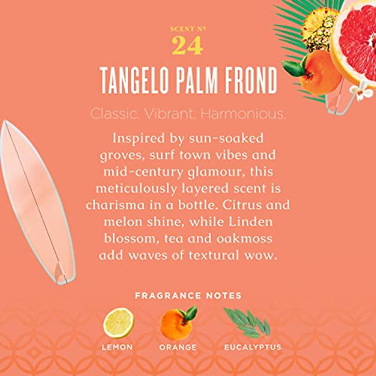 Caldrea Hand Soap Refill, Aloe Vera Gel, Olive Oil And Essential Oils To Cleanse And Condition, Tangelo Palm Frond Scent, 32 Oz