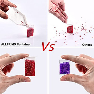 Diamond Painting Storage Containers, Bead Organizer Case with 108 Gird Tools Box, Sticker & Funnel Plate. Paint Art Accessories Holder for DIY 5D Embroidery Craft, Nail Diamonds and Jewelry (Box Only)