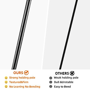 Industrial Floor Lamp with Hanging Glass Shade Black Farmhouse Indoor Pole Light with Edison E26 Base Vintage Rustic Standing Tall Lighting for Living Room Bedroom Office(ST64 Bulb Included)