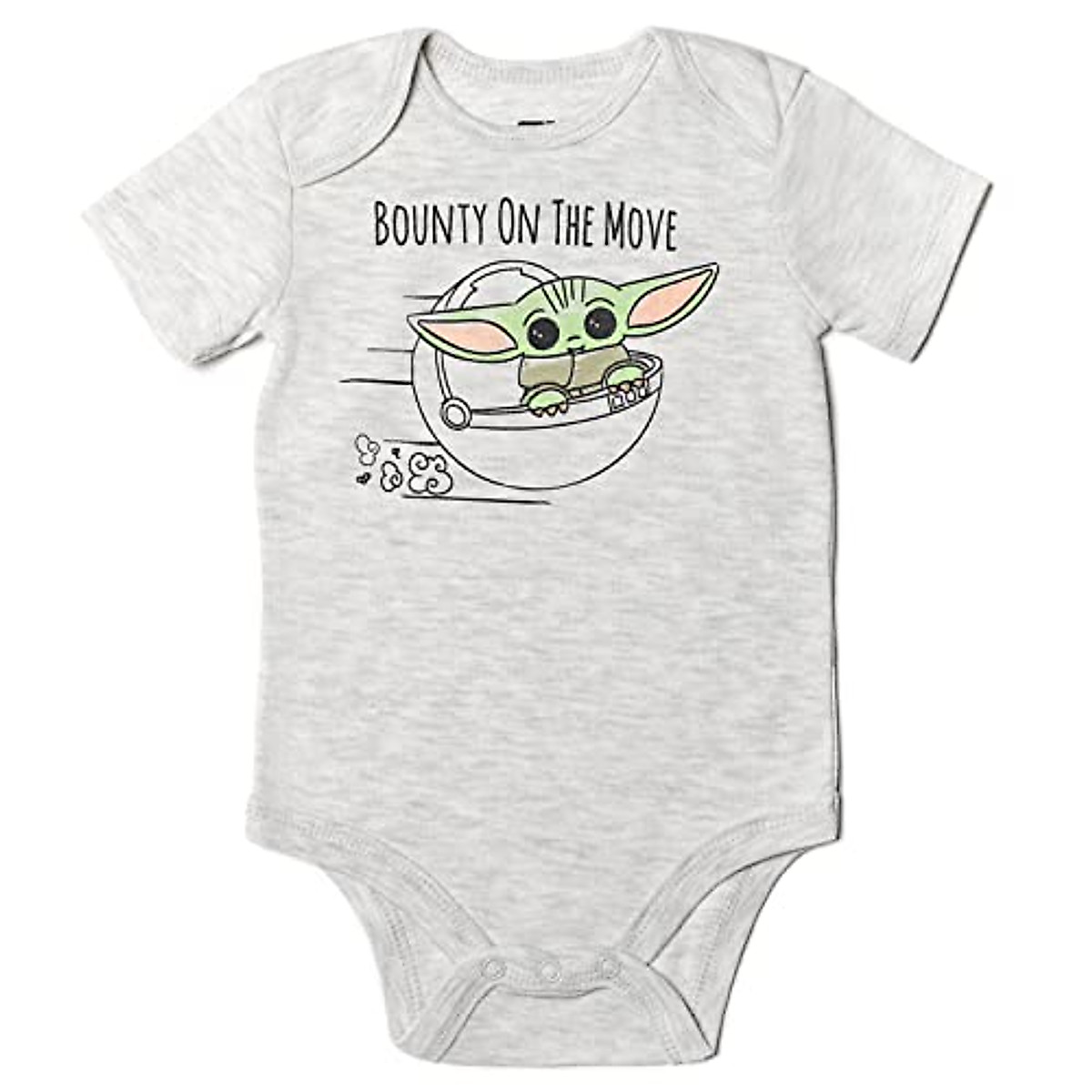 STAR WARS The Mandalorian Baby Yoda Baby Boys Bodysuit Pants Green/Grey/Oatmeal 0-3 Months