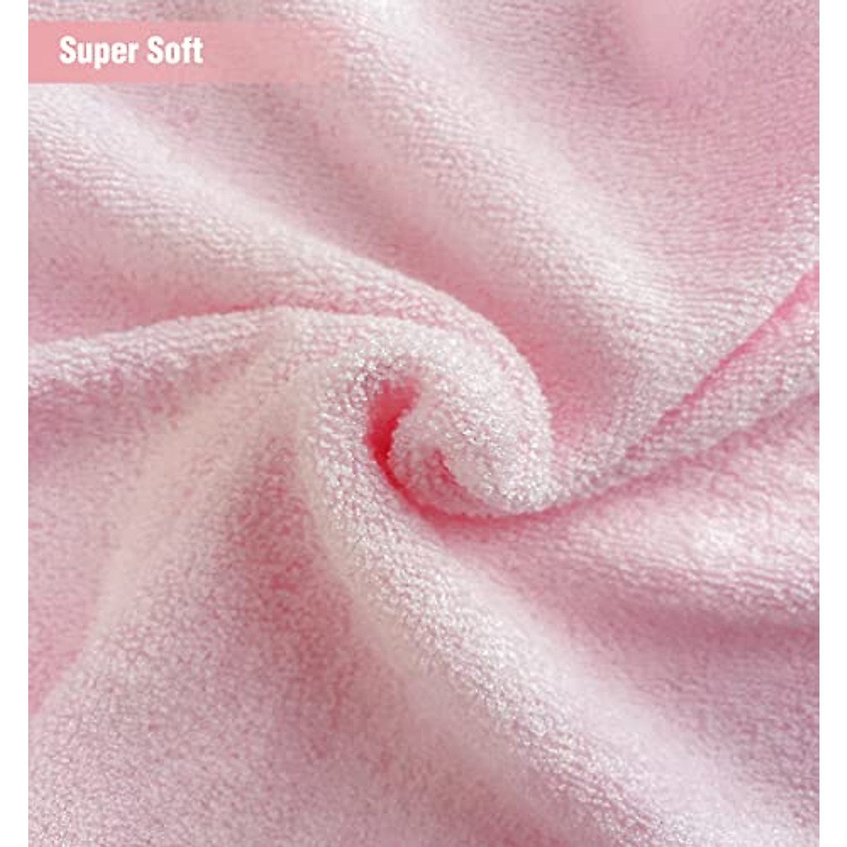 SUMMERMIA Bamboo Washcloths 13" x 13" (2 x 12 Pack) - Soft Wash Cloths for Your Face Towel, Wash Cloths for Your Body (White + Blue + Pink)