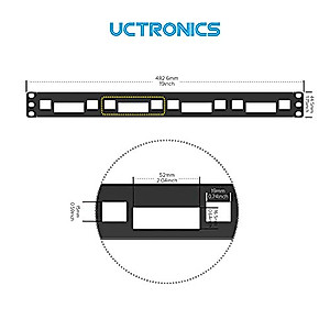 UCTRONICS 1U Rack for Raspberry Pi, 19" Rackmount Supports 1-4 Units of All Raspberry Pi 5/4B/3B/B+ Models