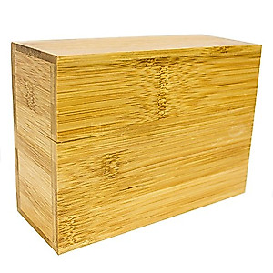 The Splendid Chef Recipe Set | Sturdy Bamboo Recipe Box with 20 Dividers and 100, 4x6 Recipe Cards