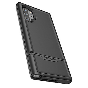Encased Galaxy Note 10 Plus Belt Clip Protective Holster Case (2019 Rebel Armor) Heavy Duty Rugged Full Body Cover w/Holder for Samsung Note 10+ (Black)