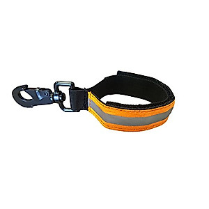 LINE2design Firefighter Glove Strap Heavy Duty with Orange Reflective Trim - Enhance Turnout Gear Bags Safety