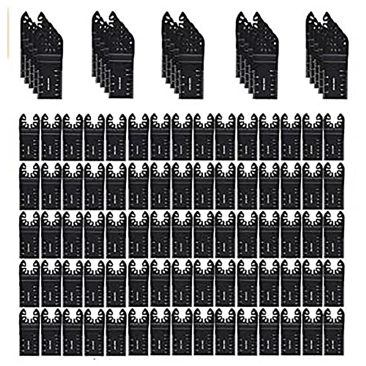 100 Pcs Oscillating Tool Blades, Professional Universal Oscillating Saw Blades, Wood Multitool Blades, Quick Release Durable Oscillating Tool, Oscillating Tool Blades Fit All Models(SH)