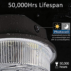 SZGMJIA LED Barn Light 50W, Dusk to Dawn Outdoor Yard Lighting with Photocell, Ultra Brightness 5000K Daylight 7500lm, 500W MH/HPS Replacement, IP65 Waterproof for Security/Farmhouse/Area Light
