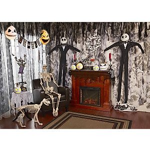 Disney The Nightmare Before Christmas Jack Skellington Full Size Poseable Hanging Character Decoration, Polyester, Multi