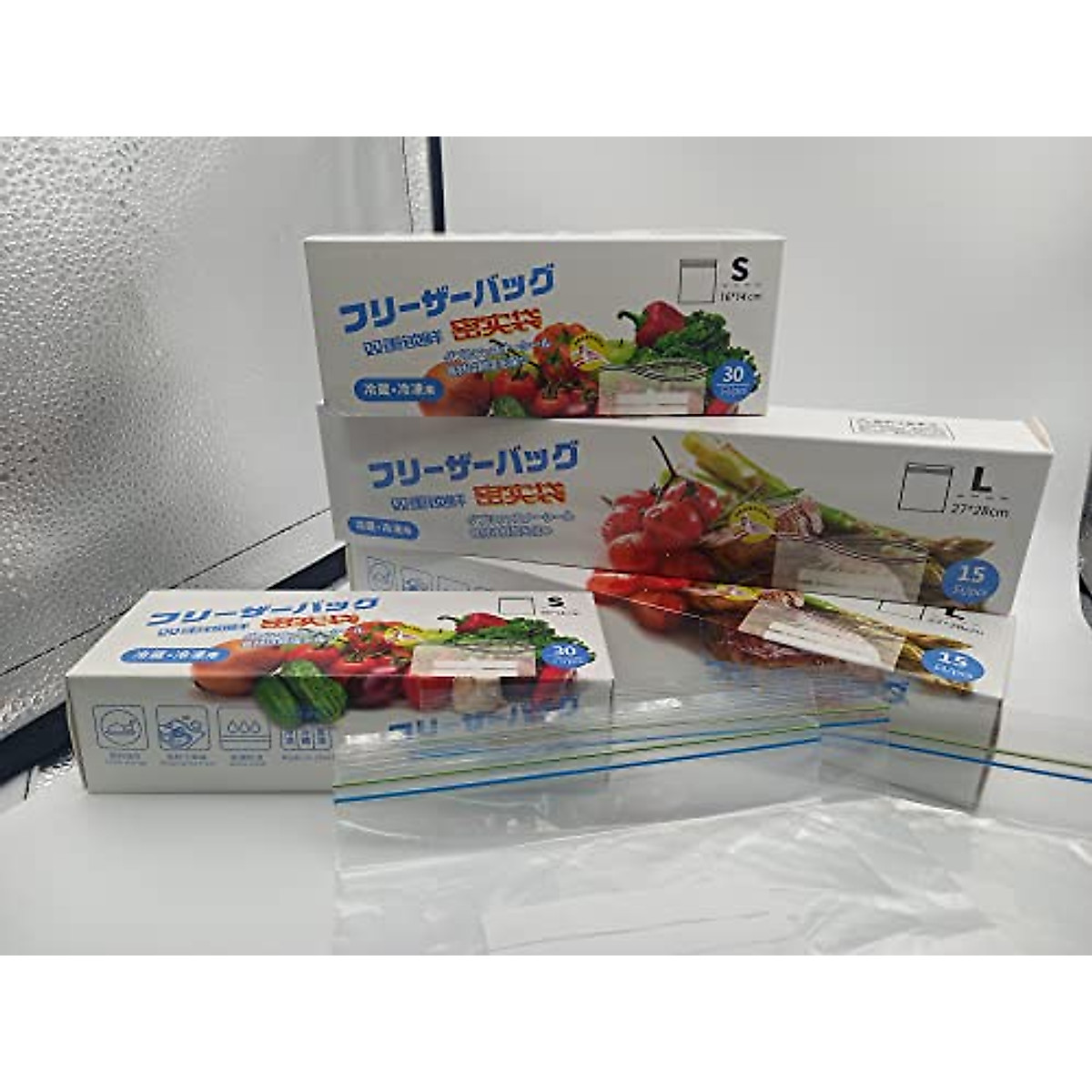 Double seal food storage bags, water proof zipper plastic bags (Small 16cm x 14cm) 30pcs