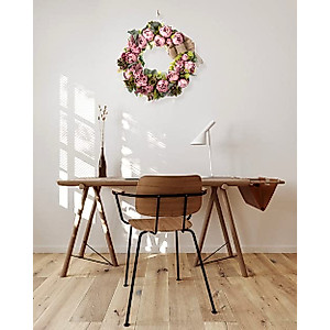 Wreaths for Front Door 24 inch Fall Wreaths Door Wreaths for Front Door with Peony Grapevine Base in Spring Summer Autumn Winter Wreaths for Indoor Outdoor