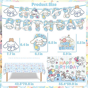 Kawaii Party Decorations Include HAPPY BIRTHDAY Banners, Hang Swirls, Balloons, Backdrop, Tablecloth, Cake Decoration, Stickers, Kawaii Party Supplies, Kawaii Party Favors