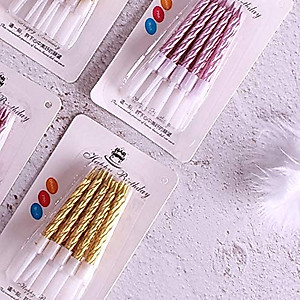QQYL Gold Silver 1st 2nd 4th 18th 21st 25th 30th 40th 50th 60th 65th 70 85th 95th Happy Birthday Cake Topper Number Cake Candles Birthday Candles Decorating Kit Cake Banner Pop Sticks (Gold, Stick)