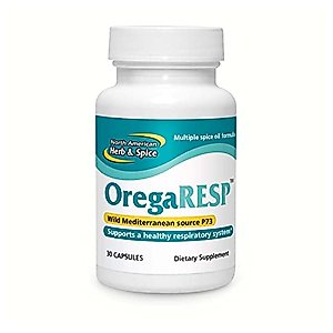 NORTH AMERICAN HERB & SPICE OregaRESP - 30 Capsules - Multiple Spice Oil Formula with Wild Mediterranean Source P73 Oregano - Healthy Respiratory System Support - Non-GMO - 30 Servings