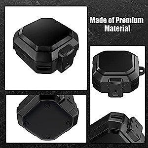 leChivée for Samsung Galaxy Buds2 Pro Case Buds Pro Case Buds 2 Case Galaxy Buds Live Case with Security Lock Heavy Duty Shockproof Protective Case Cover with Carabiner for Samsung Earbuds Case