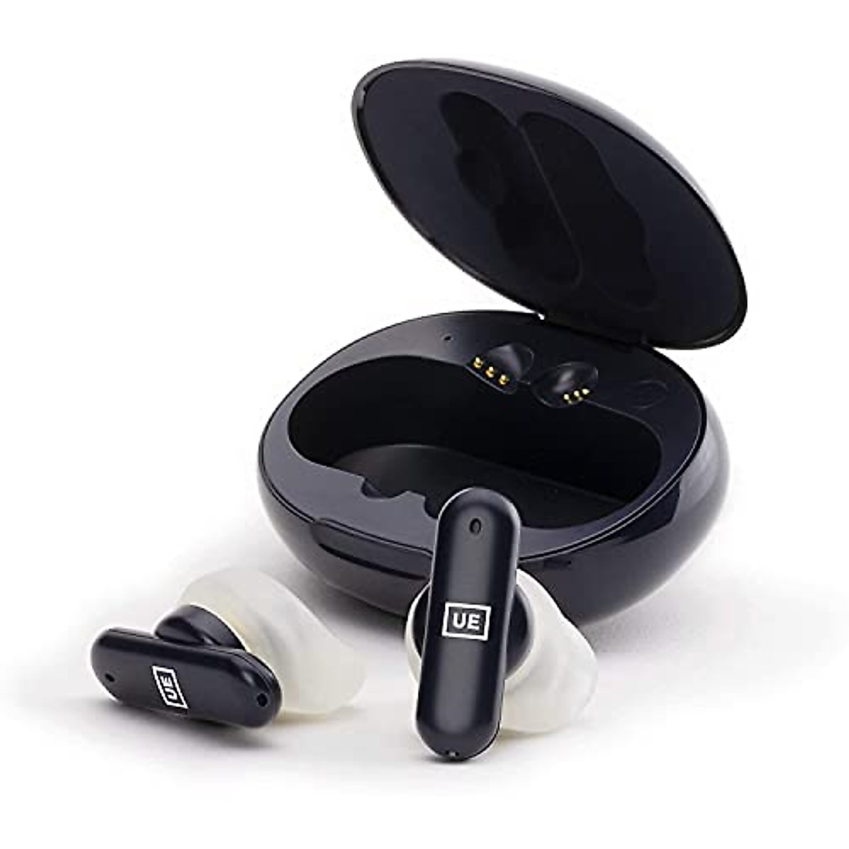 ULTIMATE EARS FITS True Wireless Bluetooth Custom Fit Earbuds, All Day Comfort, Built-in-Mic, Premium Audio, Passive Noise Cancel Earphones, 20 Hour Playtime, Sweat Resist Headphones (Dark Blue) Small