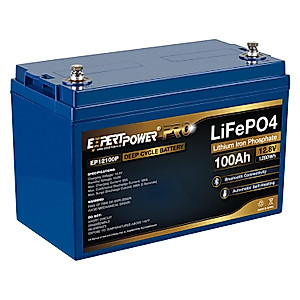 ExpertPower 12V 100Ah PRO Lithium LiFePO4 Deep Cycle Rechargeable Battery | Bluetooth & Self Heating | 7000 Life Cycles & 10-Year Lifetime | Perfect for RV, Solar, Marine, Overland, Off-Grid