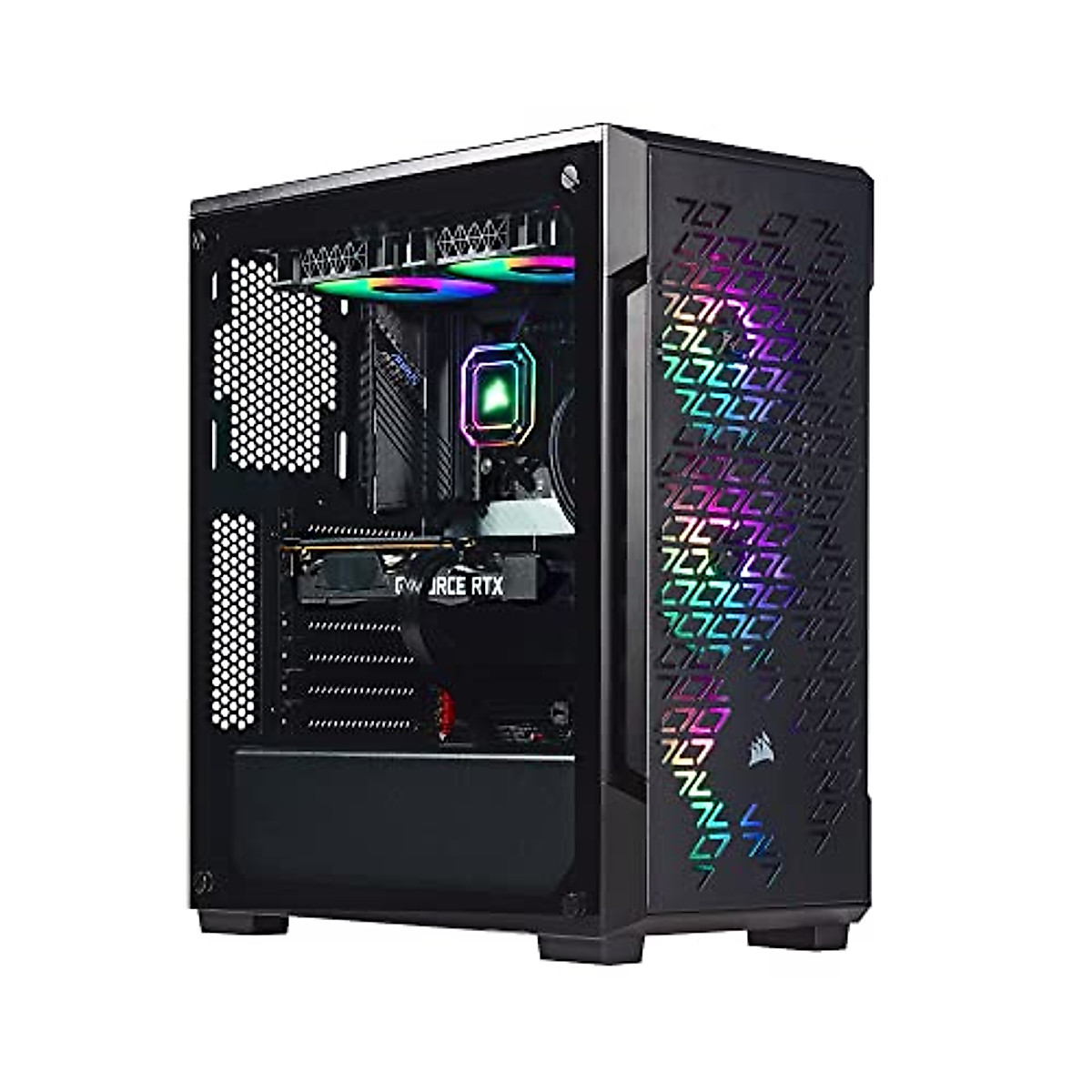 Velztorm Fenrix Prebuilt Gaming Desktop PC Liquid Cooled (Intel i9-12900K 16-Core, GeForce RTX 3070 8GB, 64GB DDR4, 2TB PCIe SSD, RGB Fans, 750W PSU, WiFi 6, BT 5.2, RJ-45, Win10Pro)