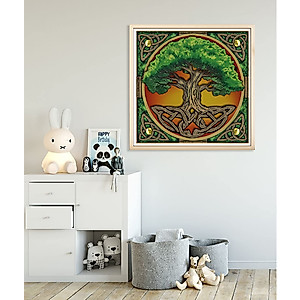 Diymood DIY 5D Diamond Painting Tree Life, Diamond Painting Kits for Adults, Round Full Drill Paint with Diamond Arts Canvas Crafts Cross Stitch Crystal Embroidery for Home Wall Decor Gift 12x12inch