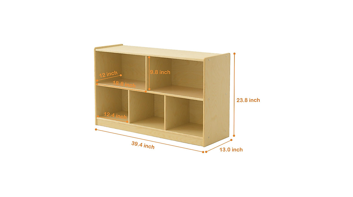 Kidi House Kids Bookshelf - Montessori Toy Storage