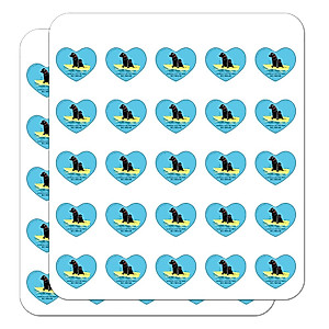 Looking for The Next Big Break Surfing Dog Puppy Surf Heart Shaped Planner Calendar Scrapbook Craft Stickers