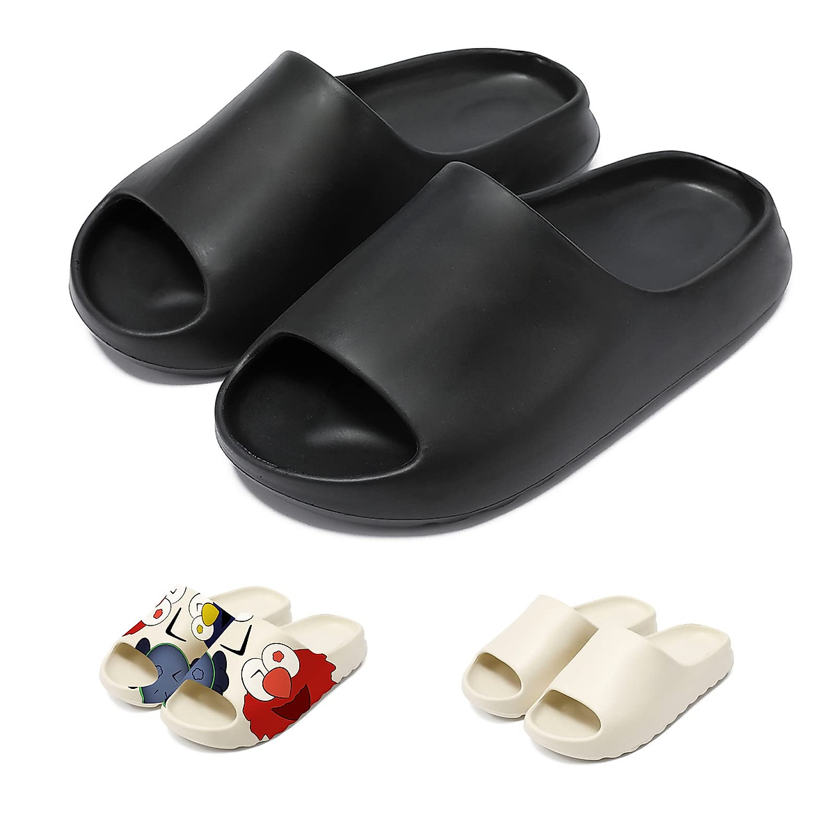 Giuyasys Unisex Massage Slides House Shoes Non-Slip thick Soft Platform Slide Sandals for Women Men Indoor Outdoor Shower Bathroom Slipper for Adult Couples
