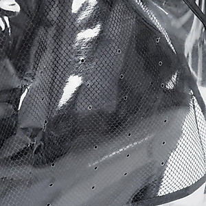 Foundations Quad 4-Seat Stroller Rain Cover, Easy to Use Snaps Surrounding a Mesh Window, Air Ventilation While Covered, 360 Degree Flaps, Weather Shield (Clear)
