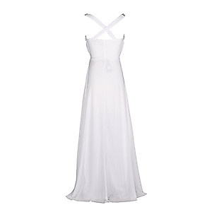 Conail Coco Women's Elegant Royal Formal Dresses Wear Long Wedding Party Gowns (6030White,L)