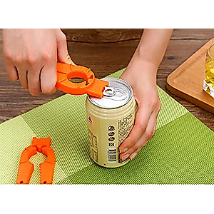 VIUJUH 3 in 1 Pop Can Opener, Party Partner Life Gadgets Smooth Edge Mutifunctional Can Opener, Upgraded Plastic Handheld,Fingernails Protecter, Designed Comfort Grips Bottle Opener for Dringing