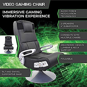 X Rocker Trident Pedestal Gaming Chair SE Pro Video Gaming Lounging Pedestal Chair Bundle