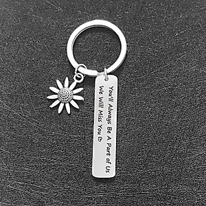 De&ai Coworker Retirement Keychain, Stainless Steel Keychain Gift for Colleague Leaving or Retiring, Unisex Keychain - Timeless Impression