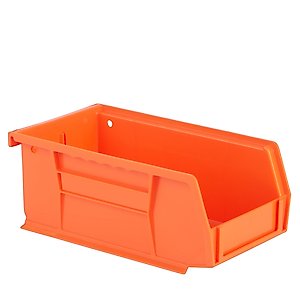 Hudson Exchange 7-1/2" x 4" x 3" (24 Pack) Plastic Stackable Storage Bin and Hanging Container, Orange