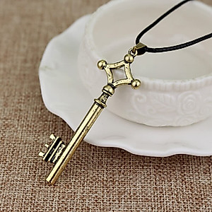 OfficialOtaku Titan Eren Gold Key Cosplay Pendant Necklace - Metal