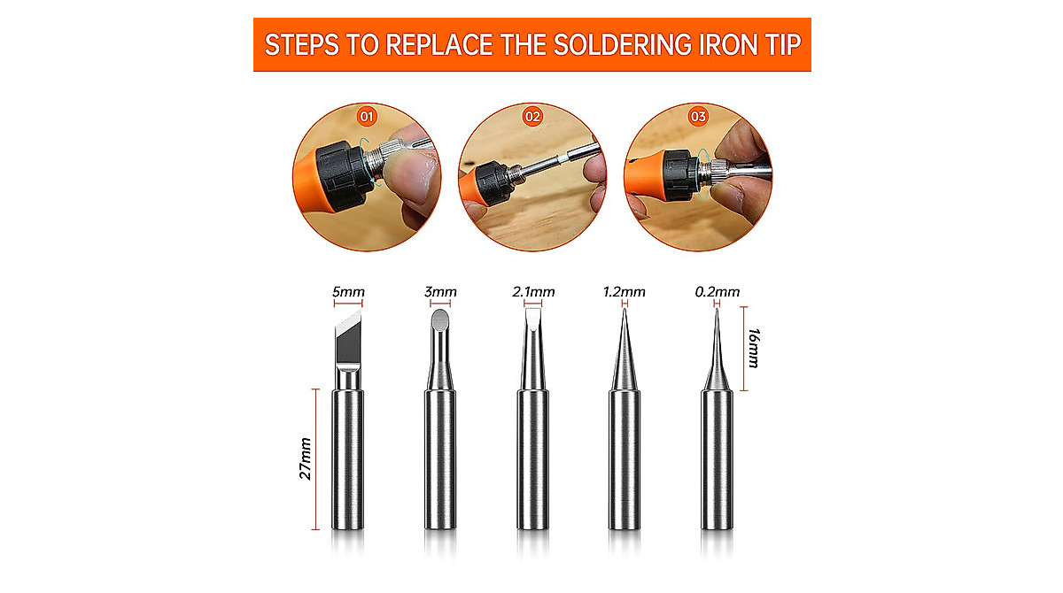 MEAKEST 60W Soldering Iron Kit - Adjustable Temp Tool