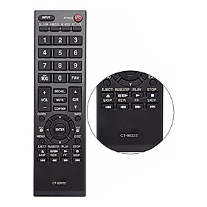 New CT-90325 Remote Compatible with Toshiba TV 40E200UM 40E210U 40E220U 40FT1 40FT1U 40FT2U 40FT2U1 40SL412 40SL412U 46G310U 46SL412U 55G310U 55G310U1 55HT1 55HT1U 22AV600U 19AV600U 32E200U