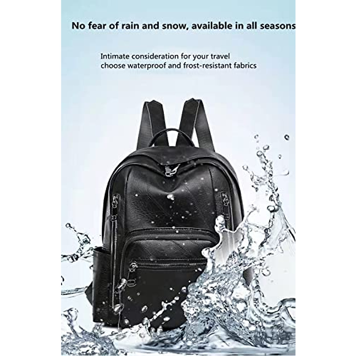 Women Backpack Purse PU Leather Shoulder Bag Travel Bag Handbag Casual Fashion Multifunctional Design Satchel Bag Anti-theft