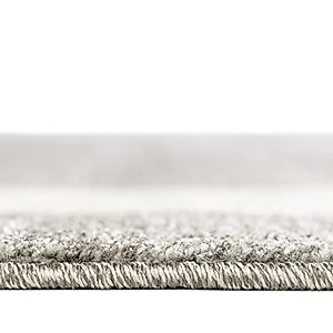 Unique Loom Del Mar Collection Area Rug-Transitional Inspired with Modern Contemporary Design, Rectangular 5' 0" x 8' 0", Gray/Ivory