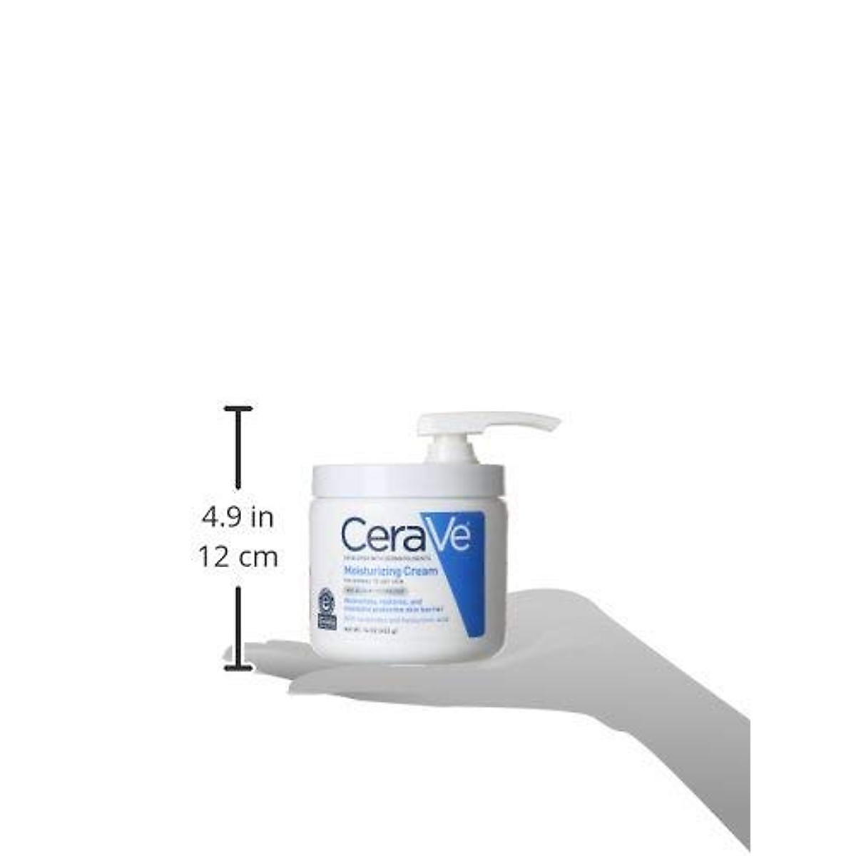 CeraVe Moisturizing Cream with Pump 16 oz Daily Face and Body Moisturizer for Dry Skin