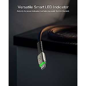 INIU USB C Cable, [3 Pack] 3.1A QC Fast Charging USB Type C Cable, Braided (1.6+3.3+6.6ft) USB-C Phone Charger Cables for Samsung Galaxy S21 S20 S10 Plus Note 10 LG Google Pixel OnePlus Huawei etc