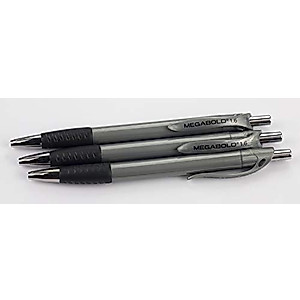 Promarx Megabold Retractable Ballpoint Pens with Comfort Grip, 1.6 mm, Black, 3 Count