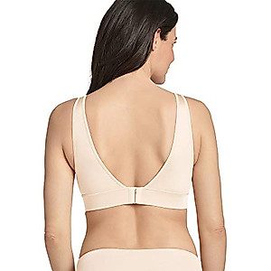 Jockey Women's Bra Forever Fit V-Neck Unlined Bra, Peach Ice, XL