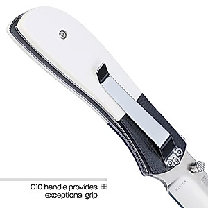 CRKT M4-02M EDC Folding Pocket Knife: Assisted Opening Everyday Carry, Plain Edge, Liner Lock, Resin Infused Fiber Handle w/ G10 Bolster