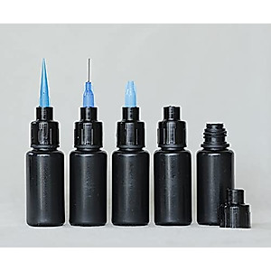 Glue Henna Dispensing Needles Plastic Tapered Tip Assorted Sizes 90 Pieces (15 Each of 6 Sizes)