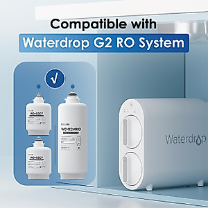 Waterdrop WD-G2-W WD-G2-B Replacement Filter 2-Year Combo, Pack of 2 WD-G2CF Filters and 1 WD-G2MRO Filter, Reduce PFAS