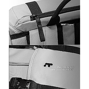 tomtoc Flap Laptop Backpack, Lightweight, Water-Resistant Casual Daypack, Durable Work-pack, Vintage Classic Rucksack for 13-16 Inch MacBook, perfect for Campus, Street, Large Capacity, 22L Gray